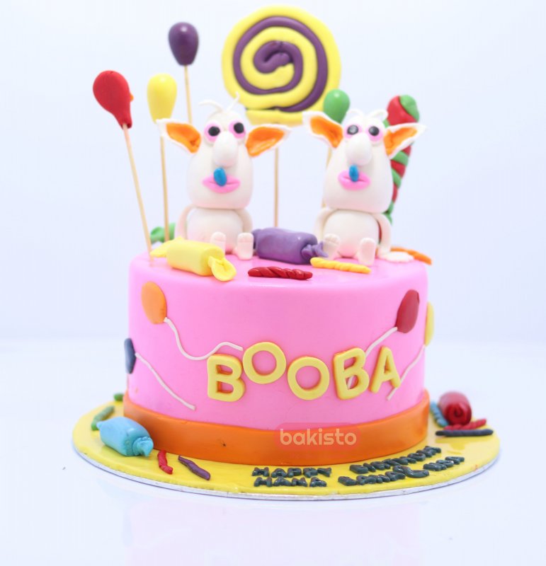Booba Birthday Cake -heart eyes emoji cake deliver on time in lahore